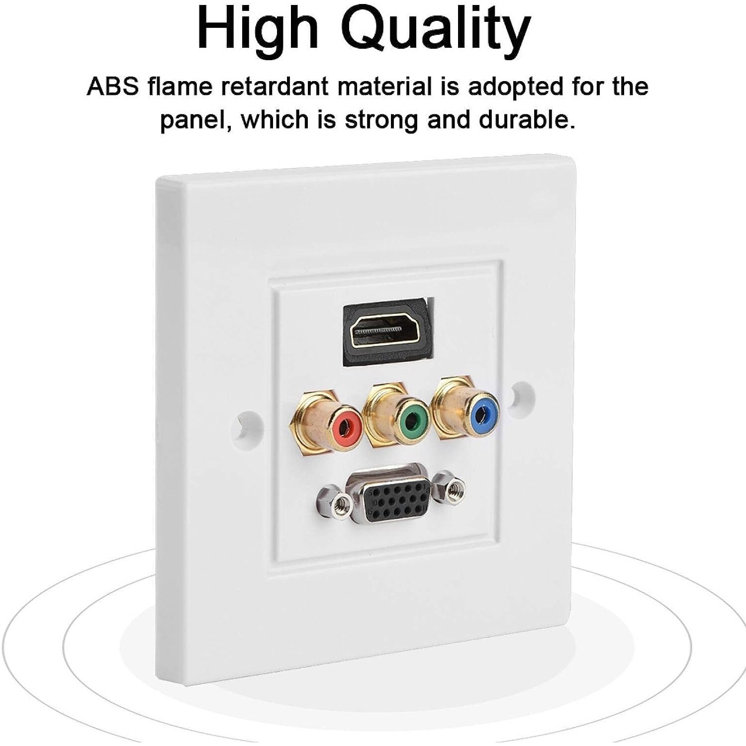 Priza multimedia, ABS, HDMI/VGA/USB, Alb - eMAG.ro