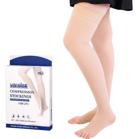 Ciorapi compresivi medicinali AG pana la coapsa, Varf deschis, Clasa II ...