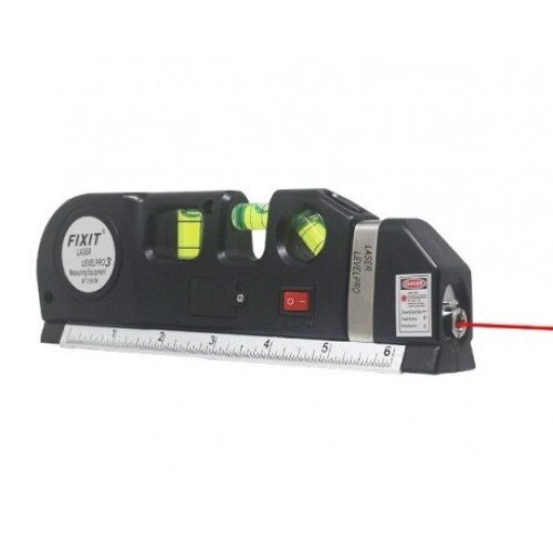 Nivela laser cruce, orizontal si vertical, boloboc 3 bule, ruleta 2.5m ...