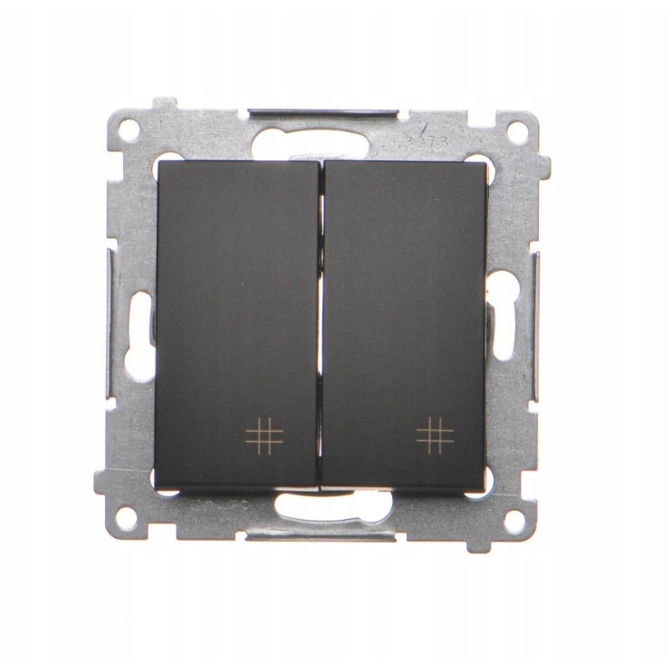 Comutator dublu cruce, Kontakt-Simon, 250V, 10A, Negru Mat - eMAG.ro