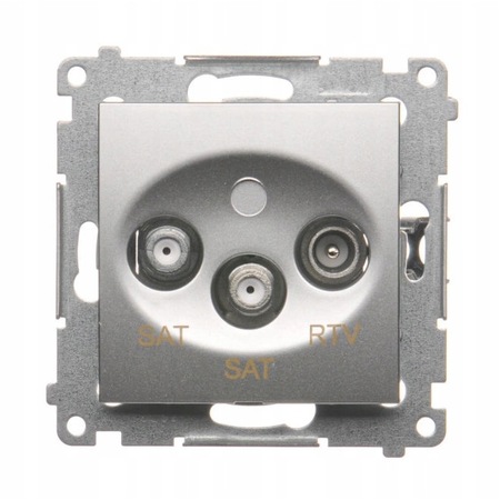 Priza SAT/RTV, Kontakt-Simon, Argintiu - eMAG.ro