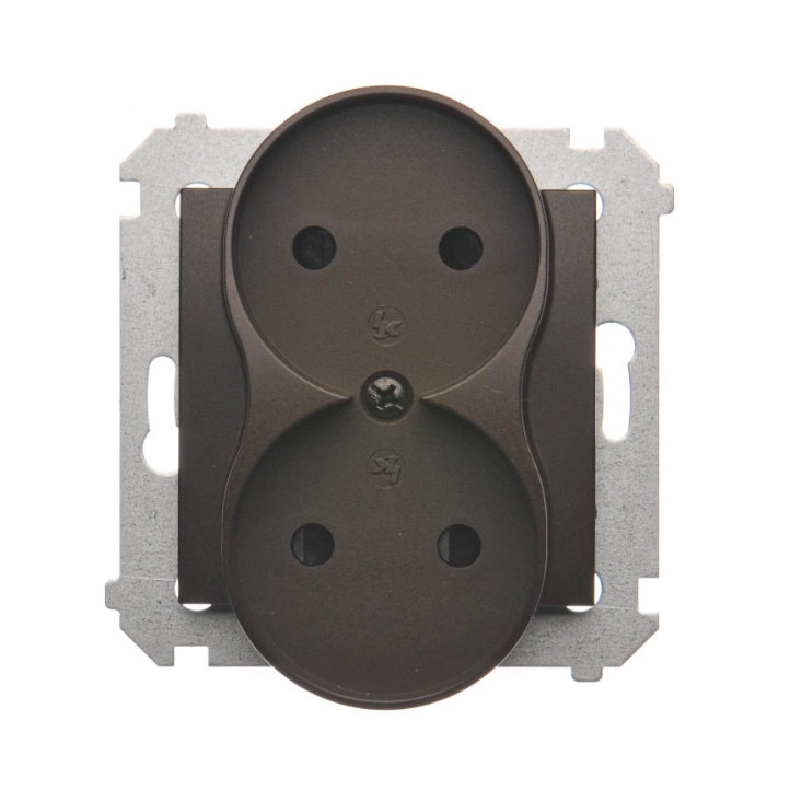 Priza dubla, Kontakt-Simon, Negru - eMAG.ro