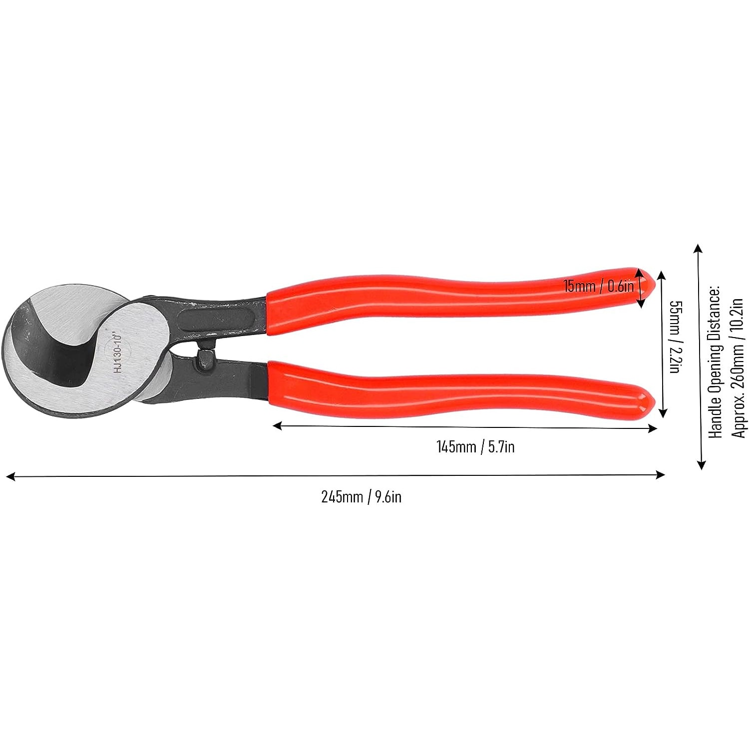 Cleste cabluri, Otel carbon, 24.5 cm, Rosu - eMAG.ro