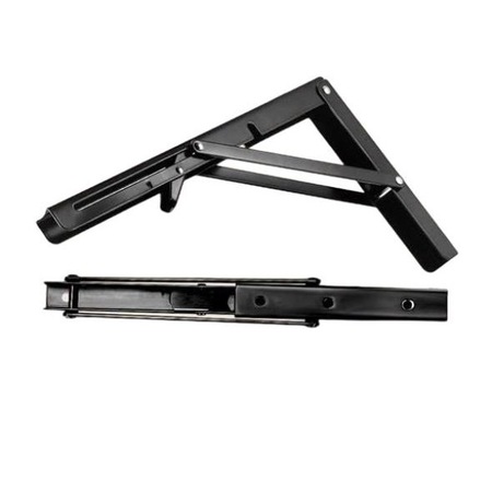 Set 2 console pliabile pentru rafturi, Otel, 300 mm, Negru - eMAG.ro