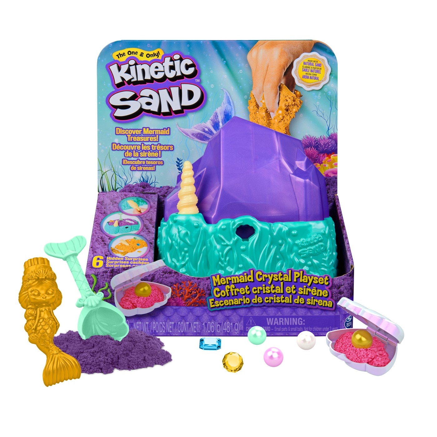 Комплект Kinetic Sand - Mermaid Crystal - eMAG.bg