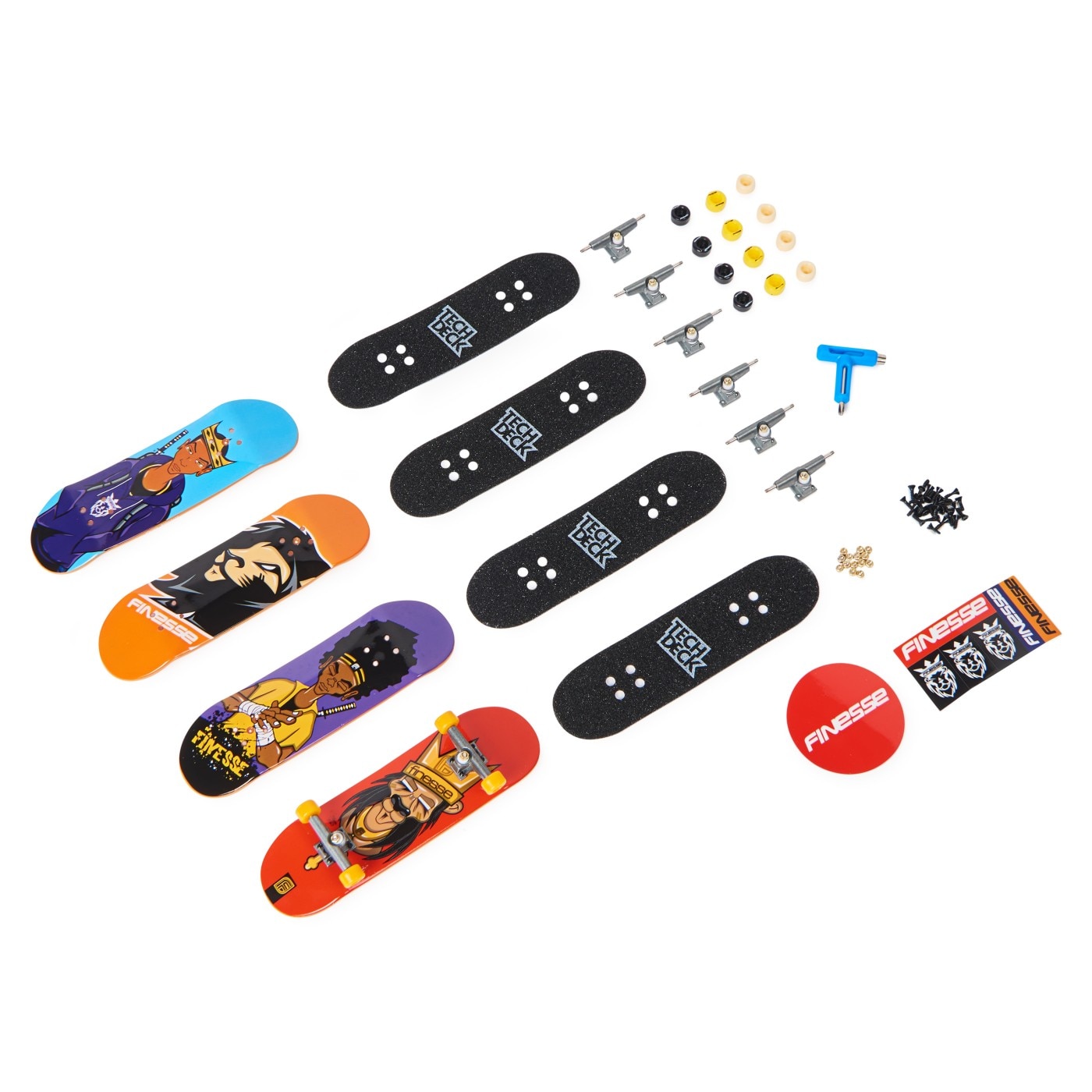 Set 4 piese Tech Deck - Fingerboard Finesse, 9.6 cm - eMAG.ro