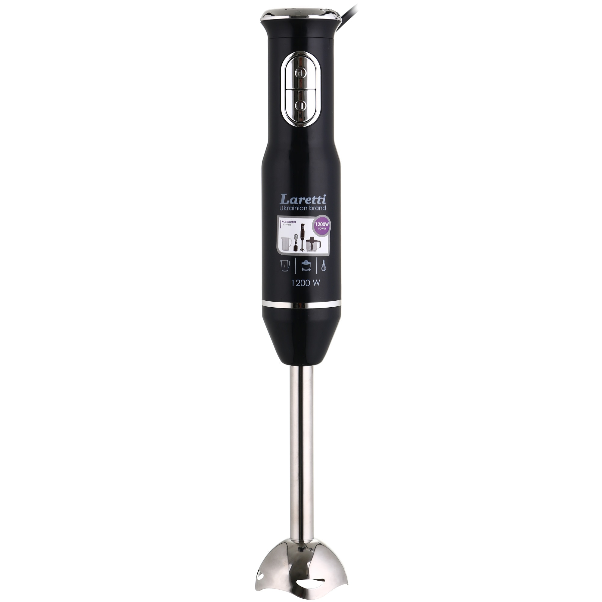 Blender, Laretti LR-FP7315, 1200W, 2 viteze, Lame din otel inoxidabil ...