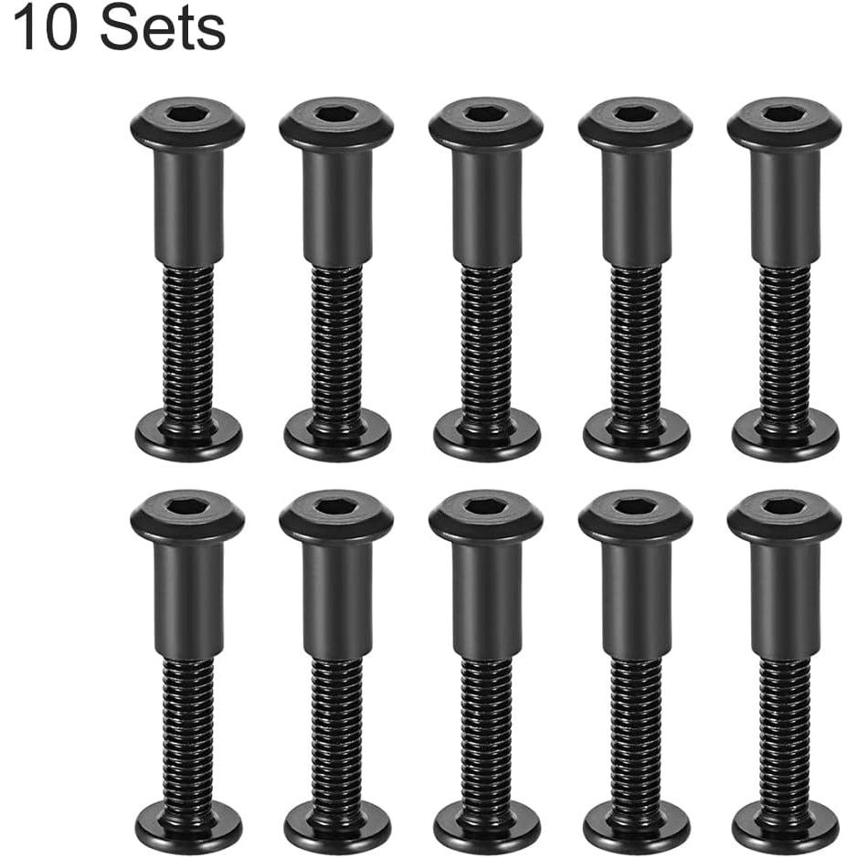 Set 10 Suruburi Mobila, M6 x 35 mm, Negru - eMAG.ro