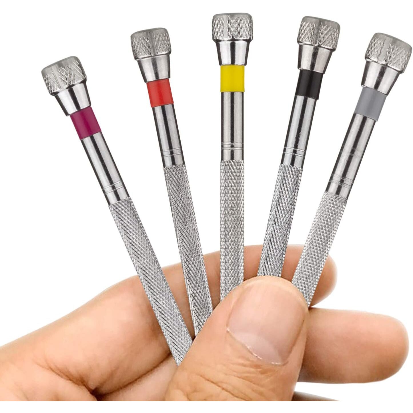 Set 8 mini surubelnite precizie ceasornicarie, Otel/Plastic, Multicolor ...