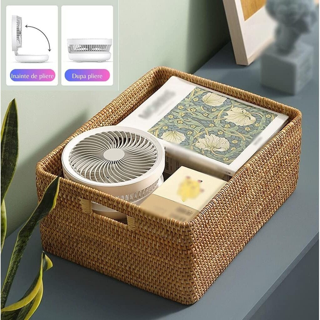 Ventilator Portabil, HITTERGEM® cu 4 Trepte de Viteza si Rotire 180 ...