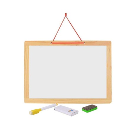 Tabla de scris din lemn, magnetica, educativa cu doua fete 27 cm - eMAG.ro