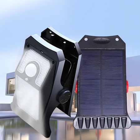 Lampa solara de exterior, clema pentru montare fara suruburi, HITTERGEM ...