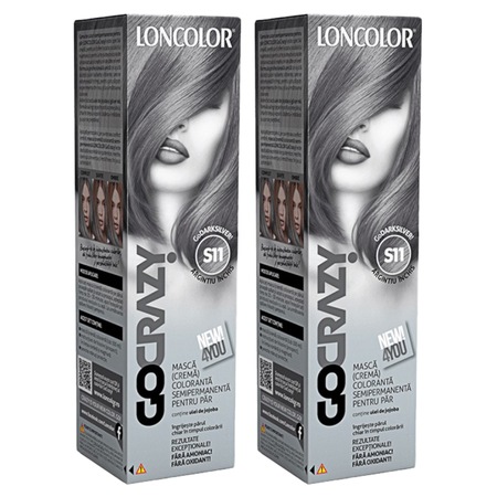 Set 2 x Crema de Par Coloranta Semi-Permanenta fara Amoniac Loncolor ...