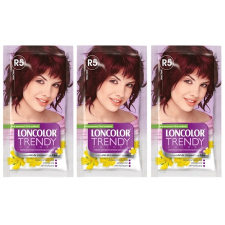 Set 3 x Vopsea de Par Semi-Permanenta fara Amoniac Loncolor Trendy ...