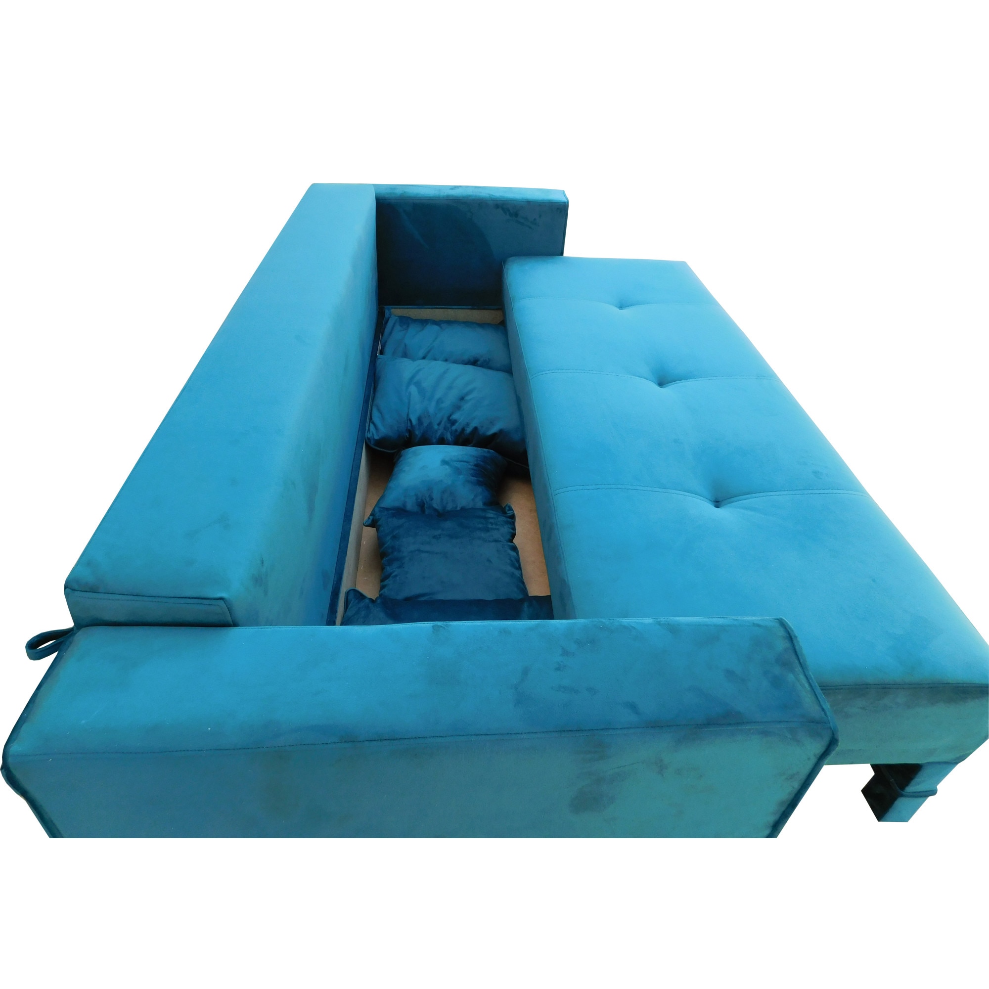 Canapea extensibila Maya, 215x140, Turcoaz - eMAG.ro