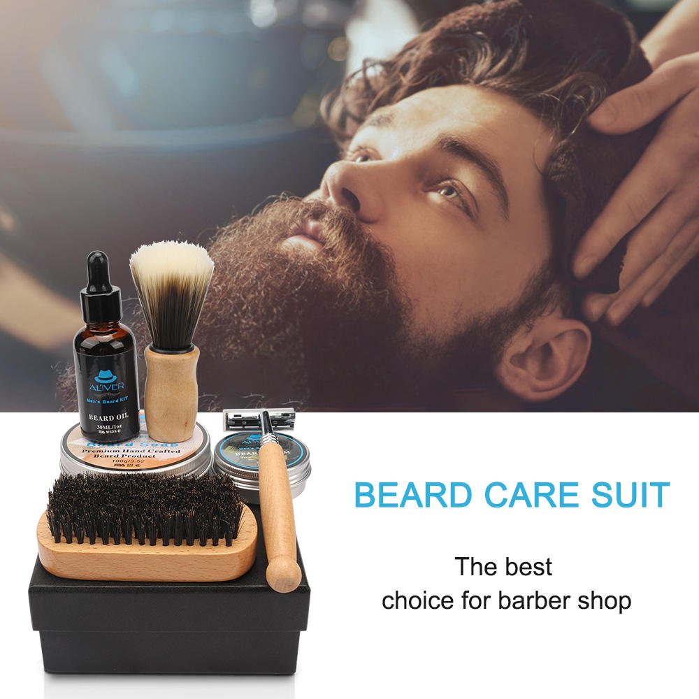 Set complet de ingrijire, intretinere si crestere barba/mustata, 6 ...