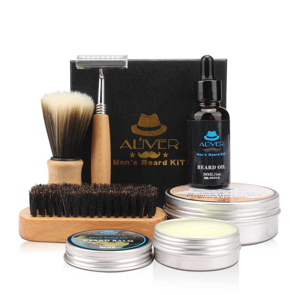 Set complet de ingrijire, intretinere si crestere barba/mustata, 6 ...
