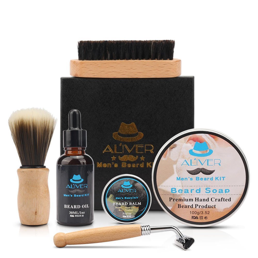 Set complet de ingrijire, intretinere si crestere barba/mustata, 6 ...