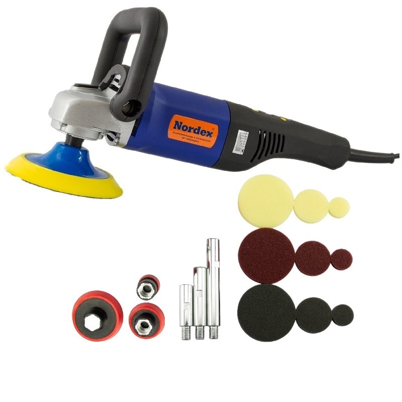 Set masina polish rotativa Nordex, 1200 W, bureti si extensii Titan 30 ...