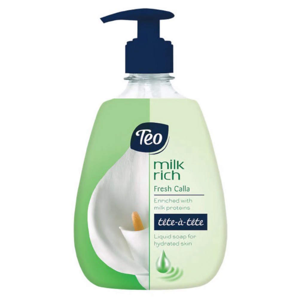 Set 4 x Sapun Lichid Teo Milk Rich Fresh Calla, 400 ml - eMAG.ro