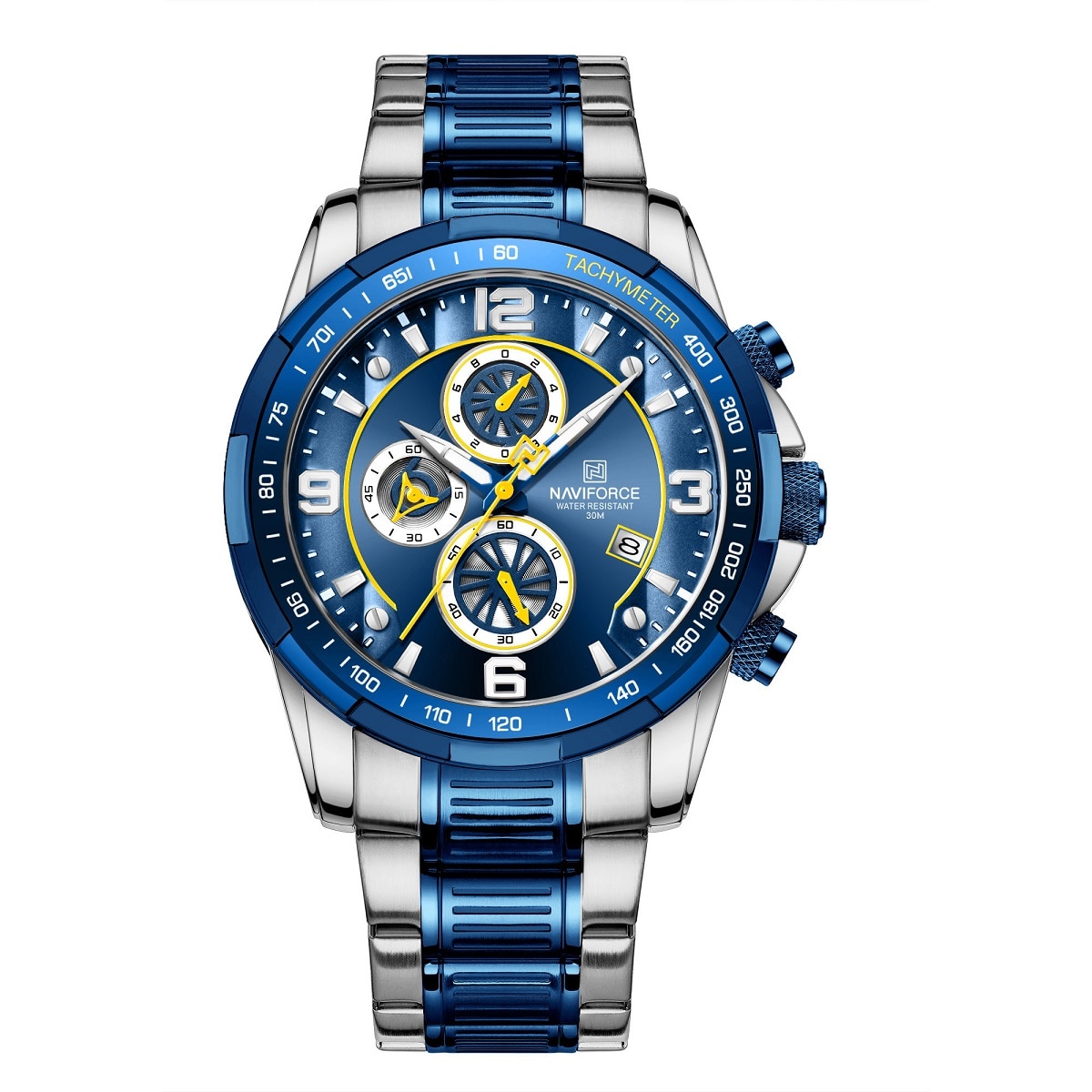 Мъжки часовник Naviforce Whiffler, Хронограф, Неръждаема стомана ...