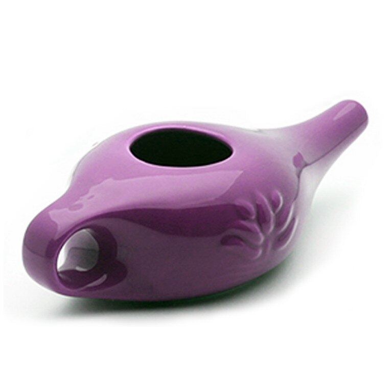 Irigator nazal, Yoga Jala Neti Pot, GOM DESIGN, Violet, Ceramic, 250 ml ...