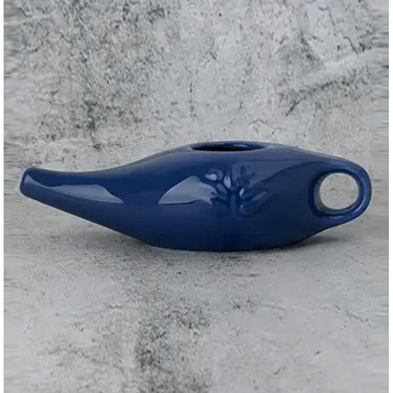 Irigator nazal, Yoga Jala Neti Pot, GOM DESIGN, Albastru Nordic ...