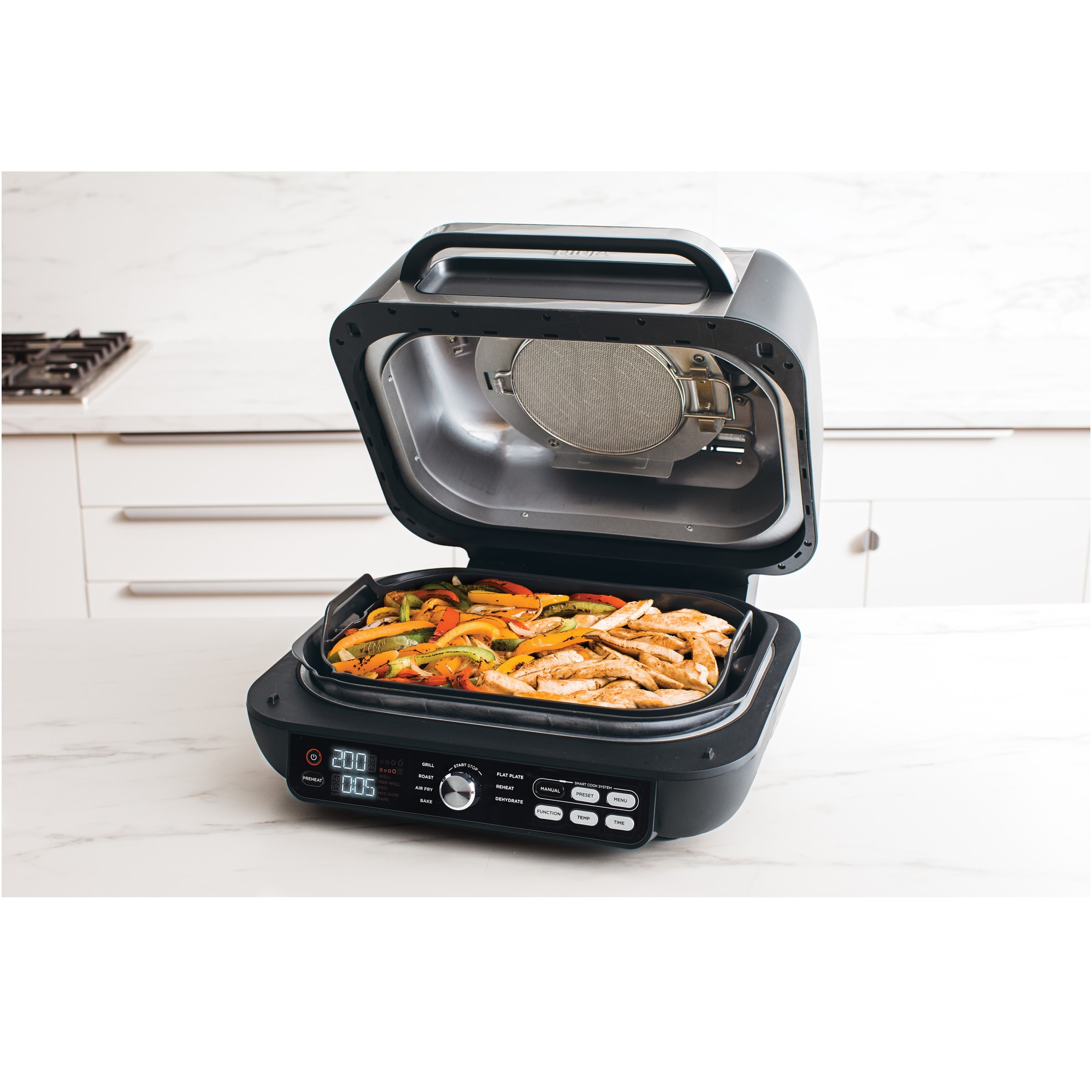 Gratar electric NINJA Foodi AG651EU, functie friteuza aer cald, 2460W ...