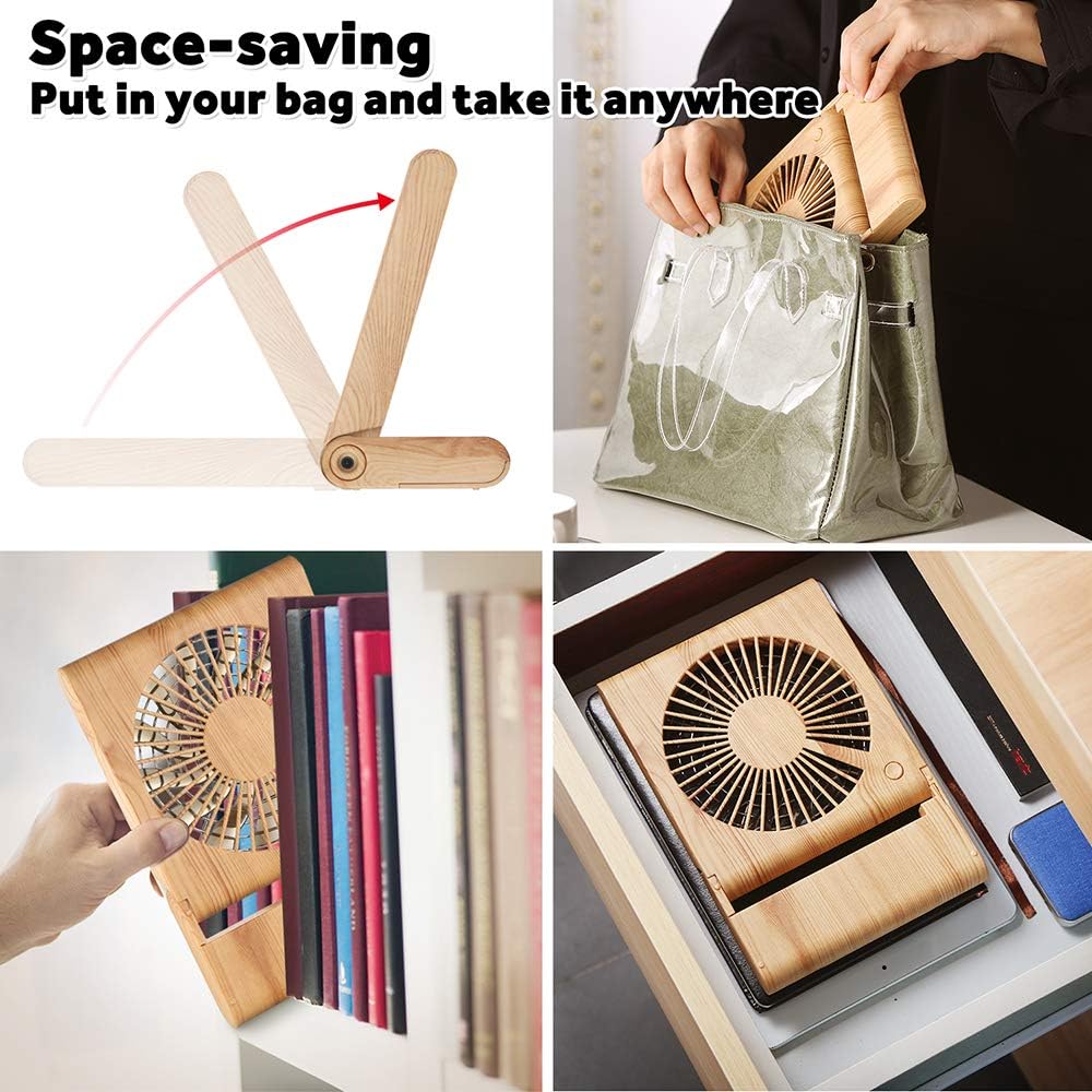 Ventilator de birou portabil, Reincarcabil prin USB, Maro - eMAG.ro