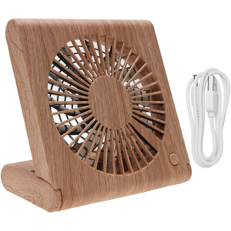 Ventilator de birou portabil, Reincarcabil prin USB, Maro - eMAG.ro