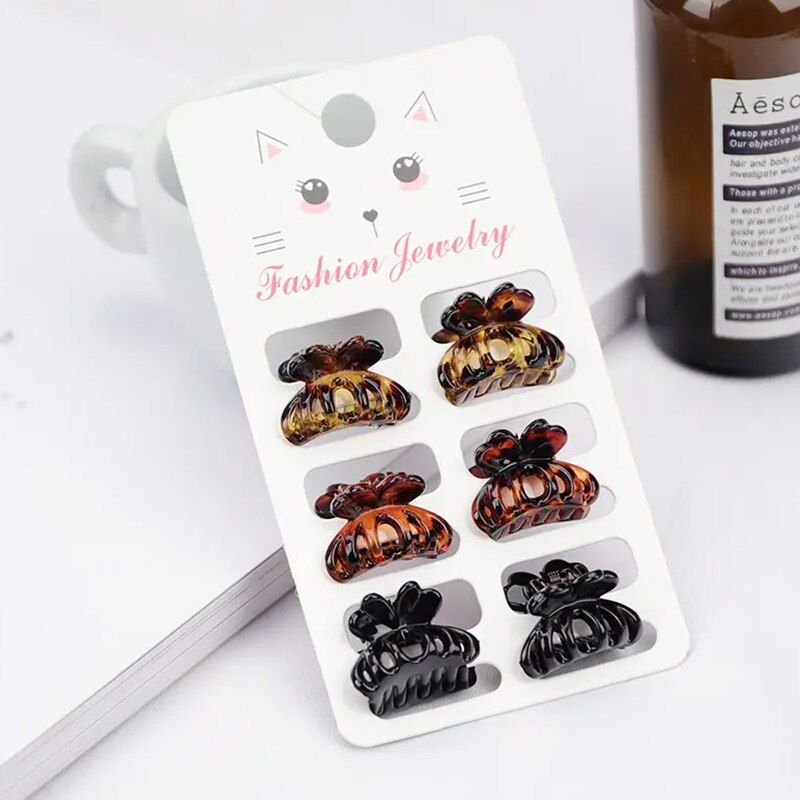 Set clesti de par, 6 bucati, design practic si elegant, model clama, M3 ...