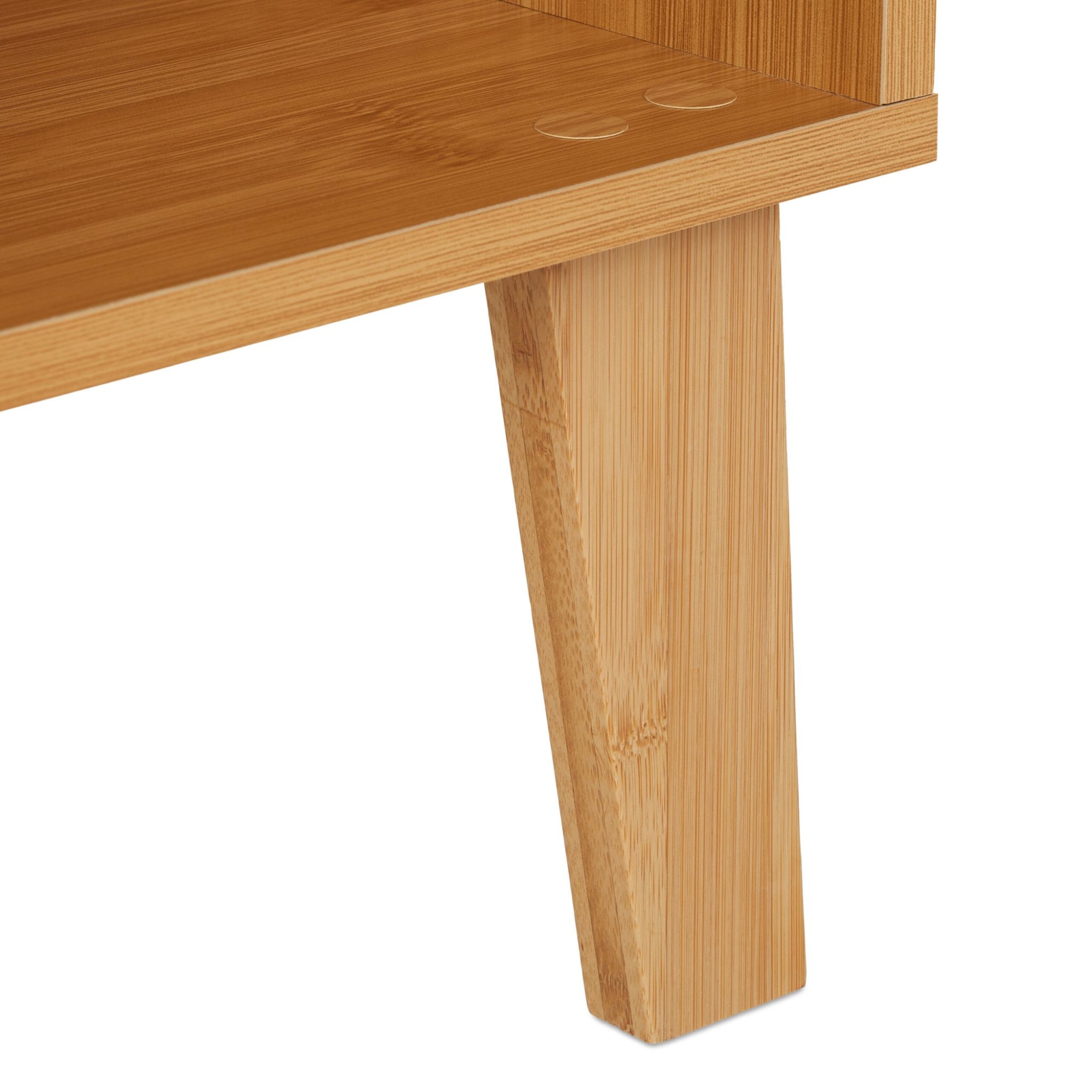 Raft pentru carti, deschis, cu 2 compartimente, culoare naturala, 70 x ...