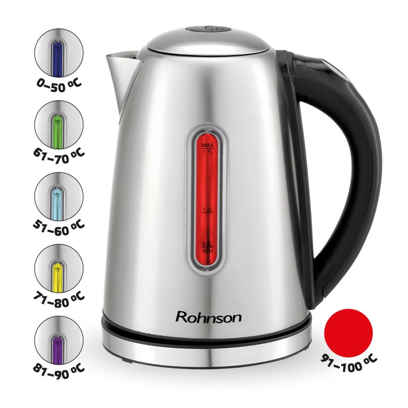 Fierbator Rohnson R7560, 2200 W, 1.7 l, fara fir, baza rotativa la 360 ...