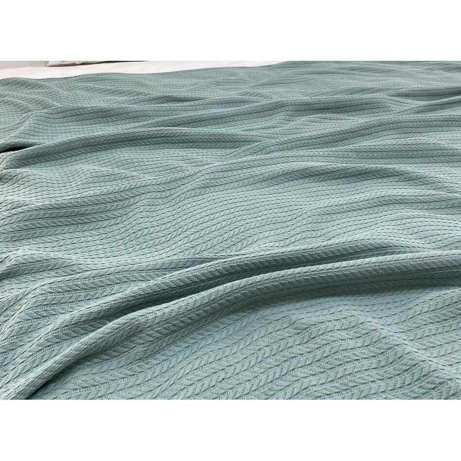 Cuvertura Pique, 220×240 cm, 100% bumbac, fistic - eMAG.ro