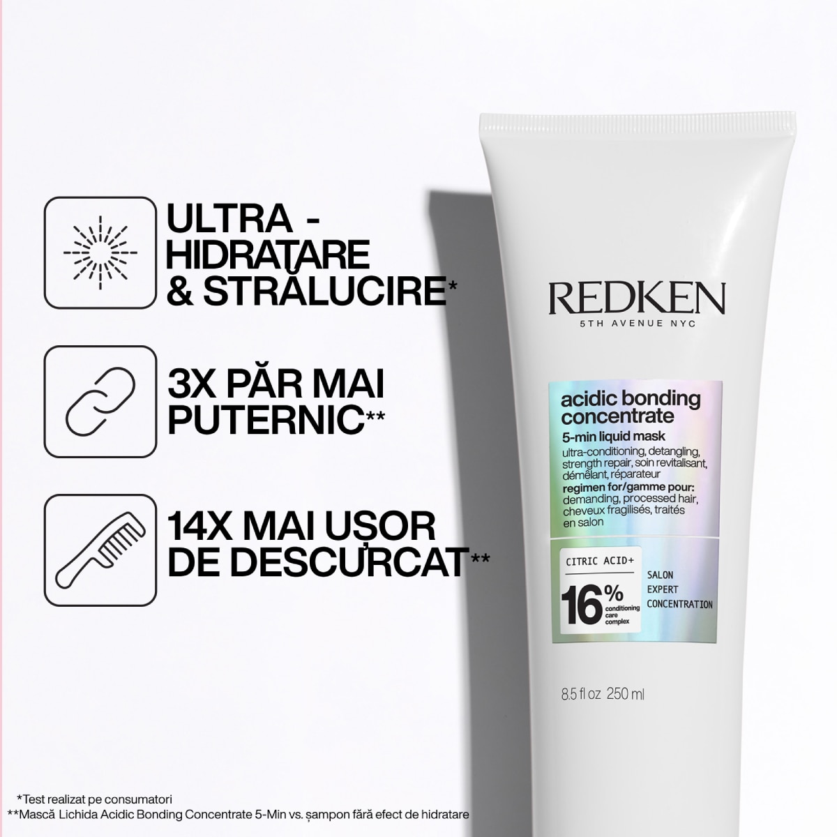 Masca profesionala Redken Acidic Bonding Concentrate 5 minute intens ...