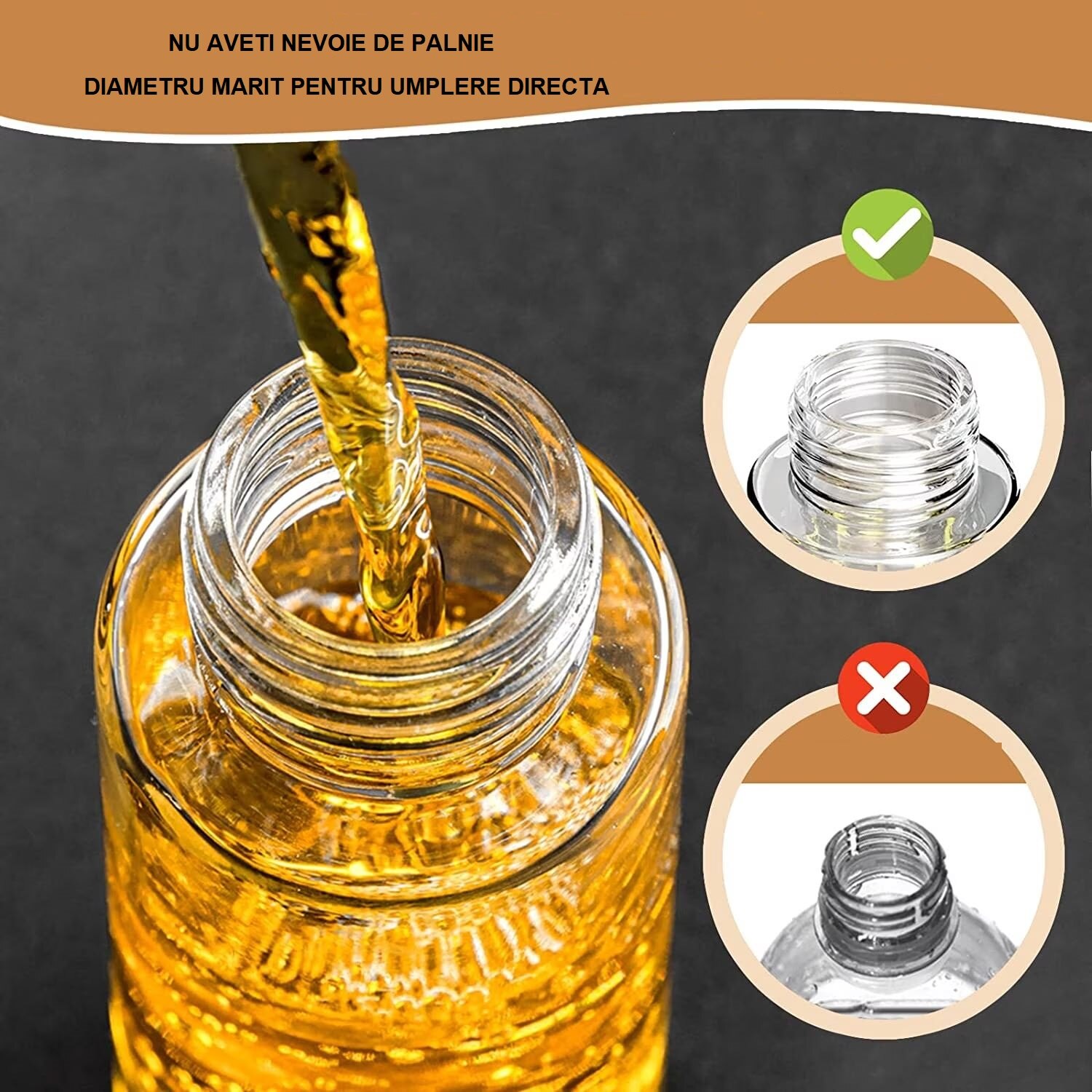 Sticla cu Pulverizator pentru Ulei sau Otet eOptima® A810A, Material ...