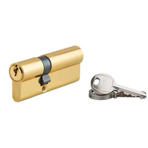 Cilindru standard 40 x 50 mm, din aluminiu cu finisaj alama, mecanism ...