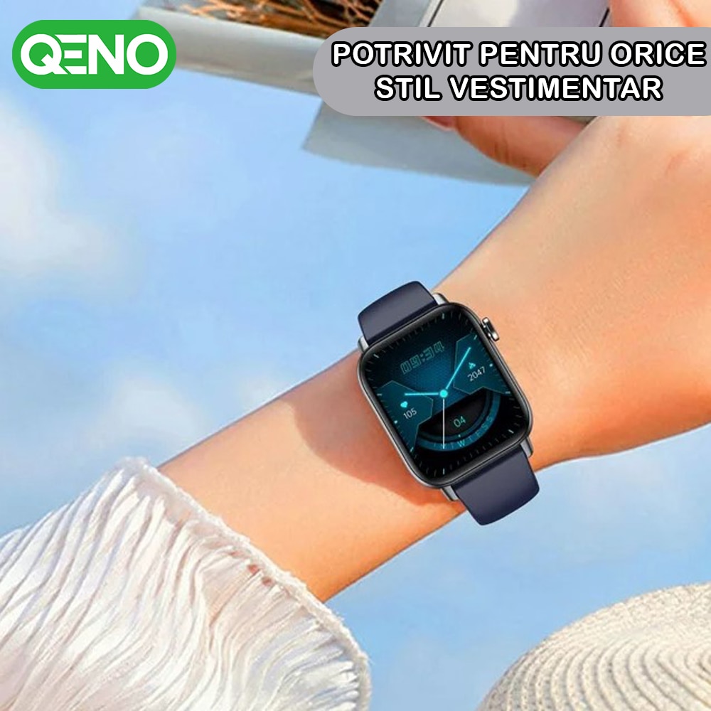 Ceas Smartwatch Si Bratara Fitness QENO® QS-PRO, Bluetooth 5.3, 1.72 ...