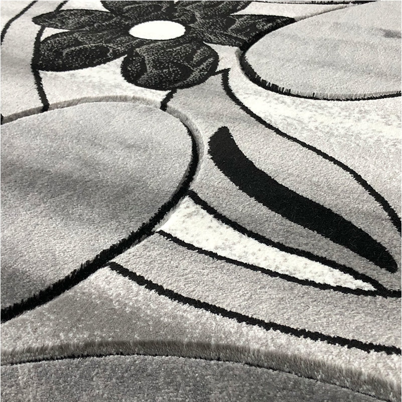 Covor, Tera Flower Grey, Living, Dormitor, Multicolor, Antiderapant ...