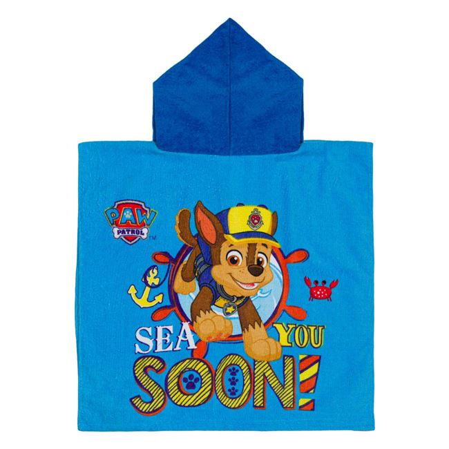 Prosop pentru Plaja Poncho cu Gluga pentru Copii Bleu Paw Patrol ...