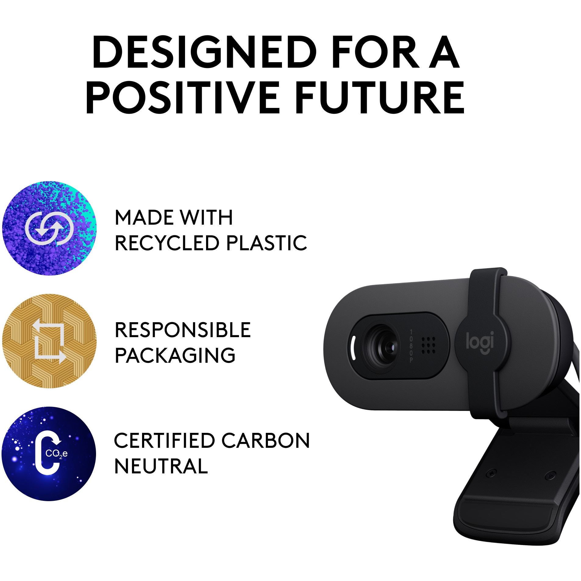 Camera Web Logitech Brio 100, Full HD, Graphite - eMAG.ro