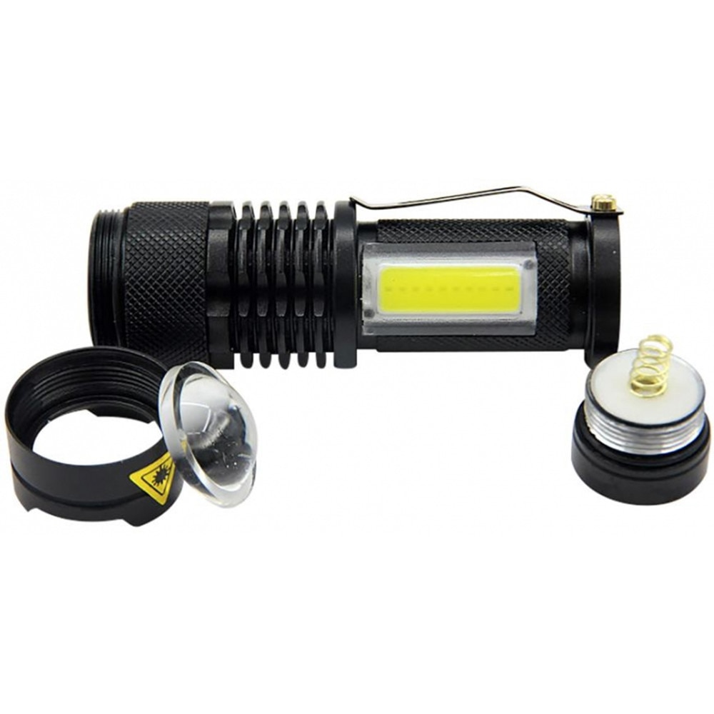 Lanterna metalica portabila cu Led 3W, 70+65 lm, functie Zoom - eMAG.ro