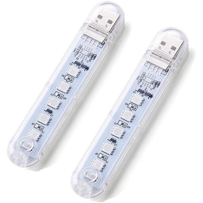 Set 2 becuri LED, Sunmostar, USB, Alb/Transparent - eMAG.ro