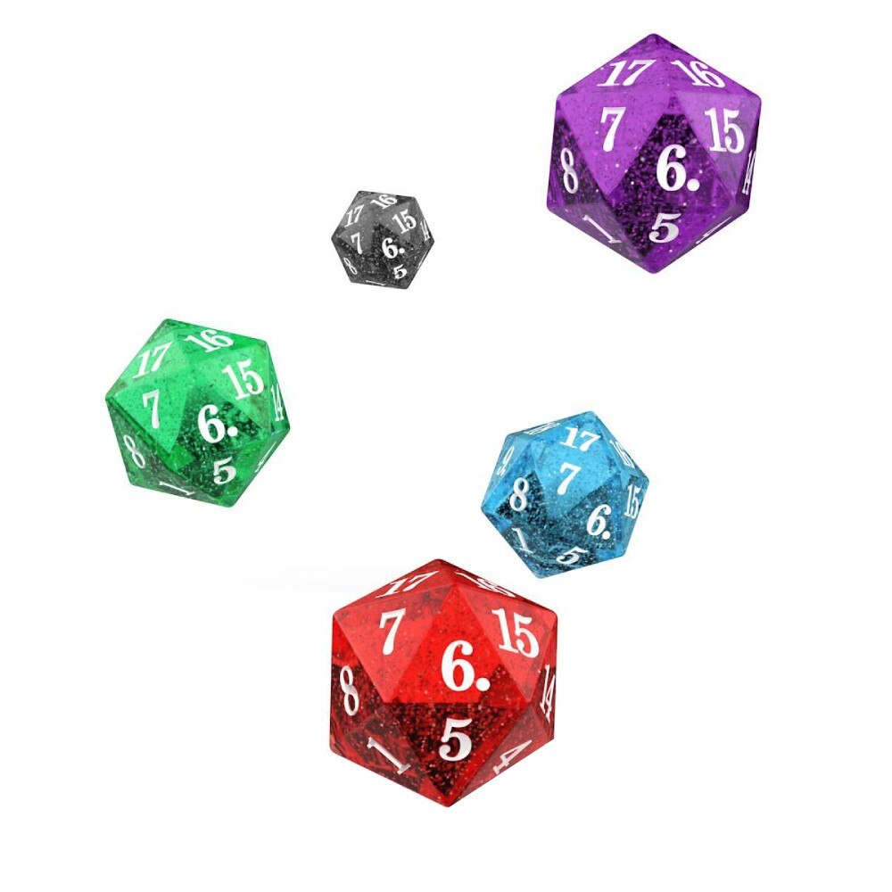 Set 5 Zaruri Multicolore Oakie Doakie, D20, Spindown, Speckled - eMAG.ro