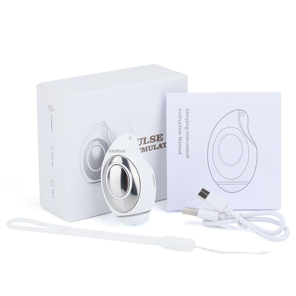 Dispozitiv Anti insomnie, Exaltus®, Portabil, 12 nivele de stimulare cu microcurent, Amelioreaza ...