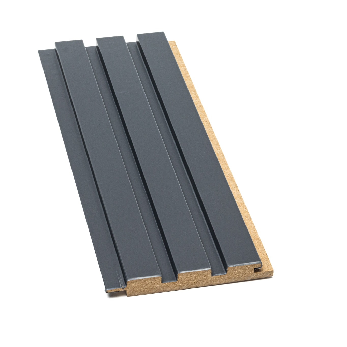 Riflaj Decorativ MDF, Soft, Gri Antracit, 280x12,1x1,8 cm - eMAG.ro