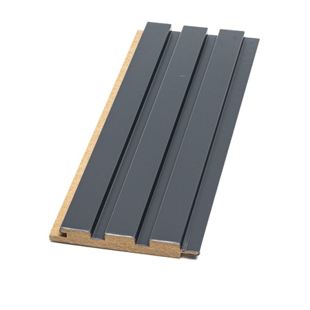 Riflaj Decorativ MDF, Soft, Gri Antracit, 280x12,1x1,8 cm - eMAG.ro