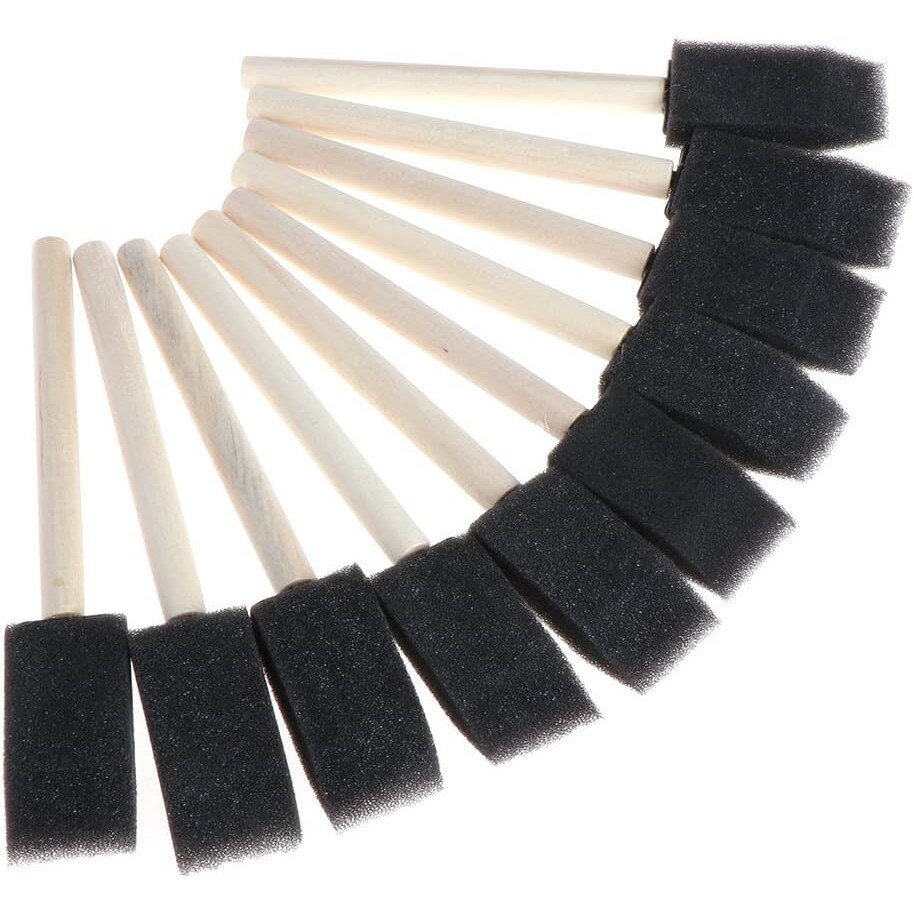 Set de 10 pensule burete, Sunmostar, Lemn, Bej/Negru - eMAG.ro