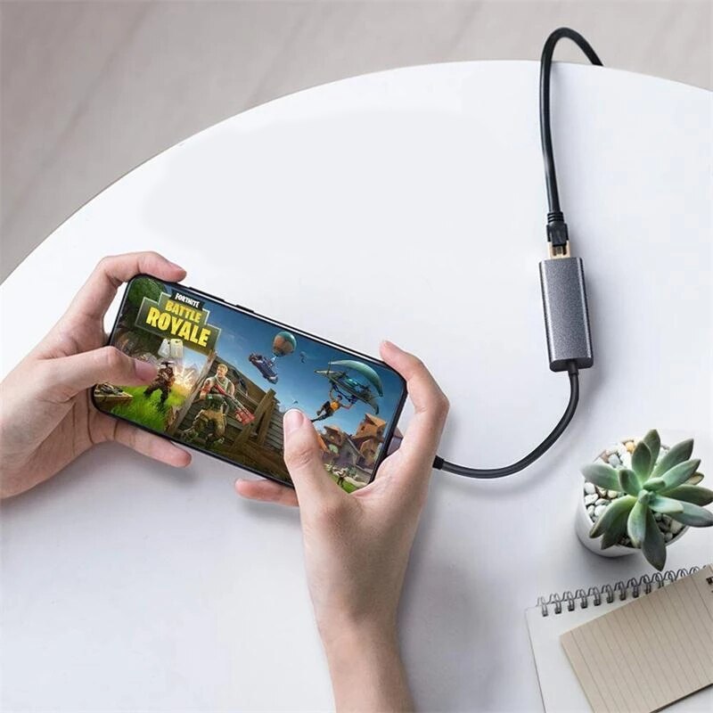 Adaptor Placa Retea, eRDX®, USB-C Ethernet RJ45 Gigabit, 10/100/1000 ...