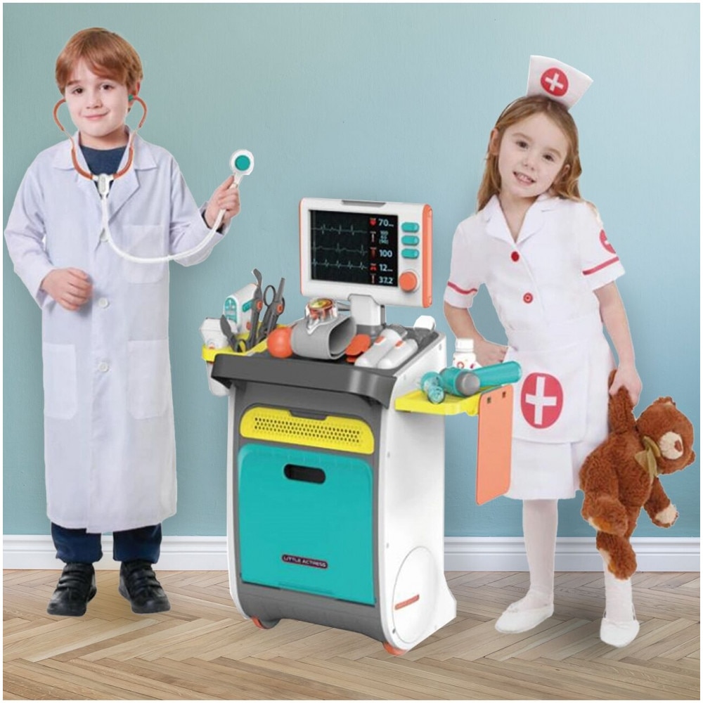 Set medical pentru copii Little Doctor Cart X-ray - eMAG.ro